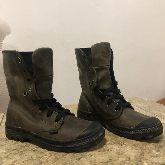 Palladium | Shoes | Nwb Palladium Leather Boot Women Shoe Baggy Brown ...